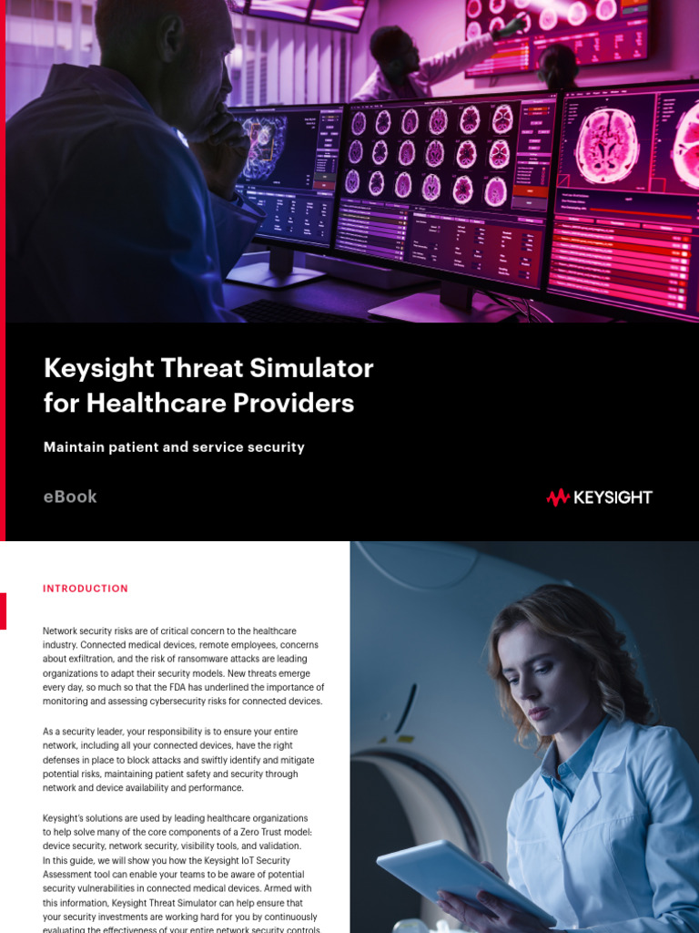 Keysight Threat Simulator For Healthcare Providers | PDF | Security | Computer Security