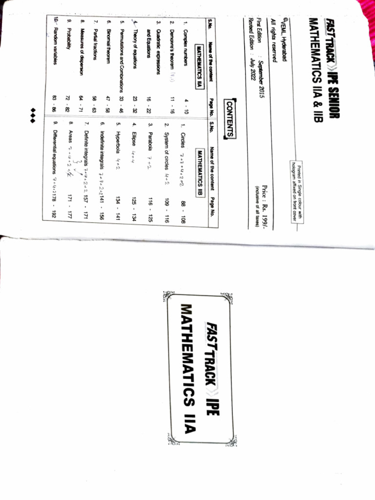 Maths Fast Track Sri Chaitanya | PDF