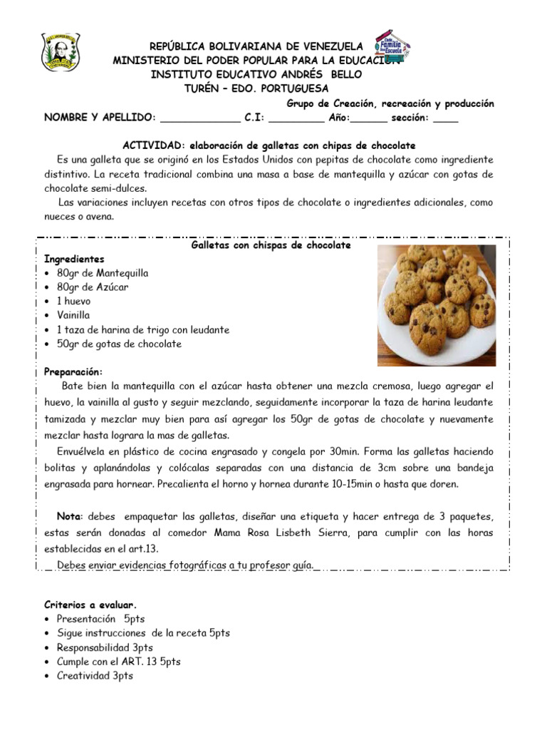 Galletas | PDF