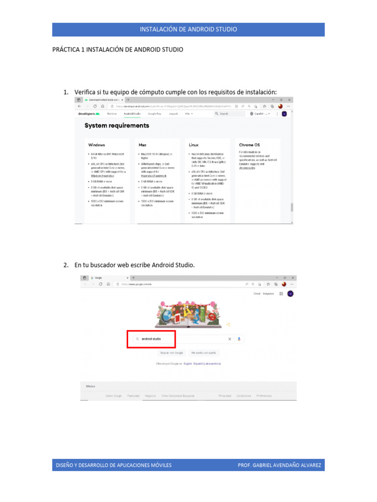 Instalacion de Android Studio | Descargar gratis PDF | Android (sistema operativo) | Aplicación ...