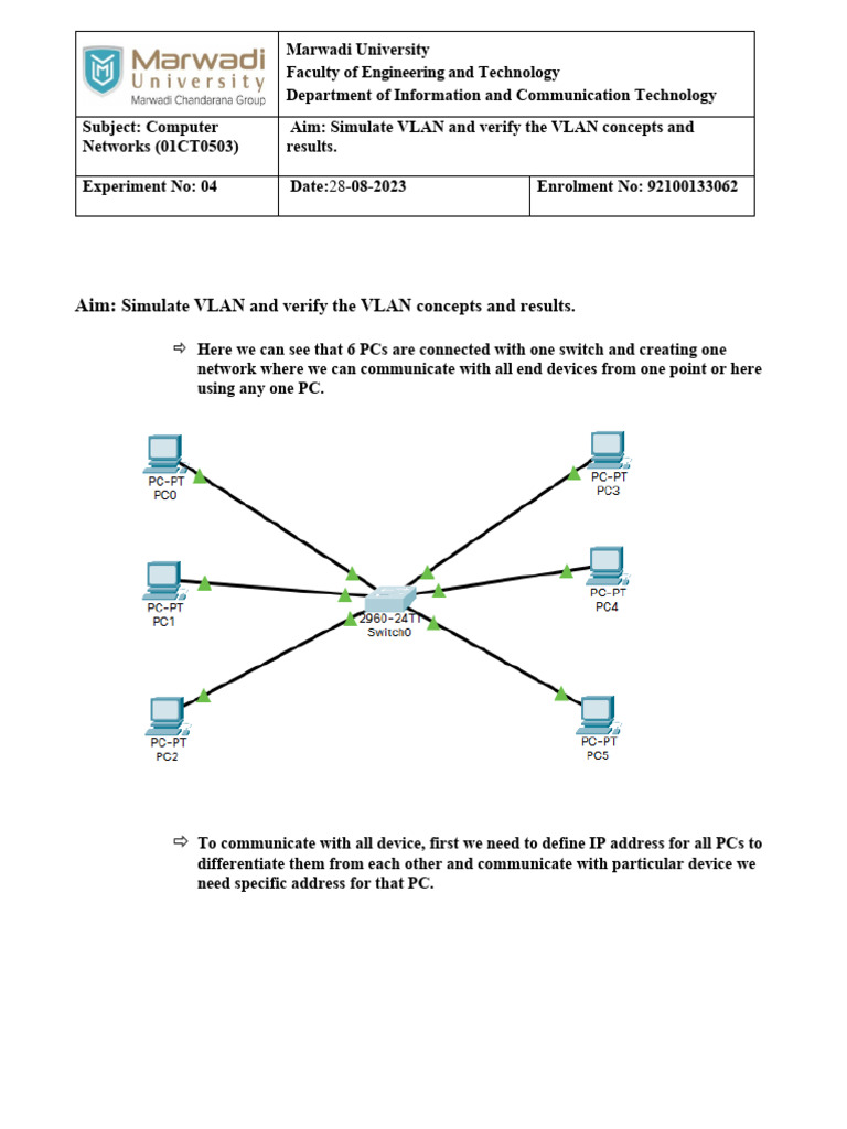 Simulate VLAN and Verify The VLAN Concepts and Results | PDF