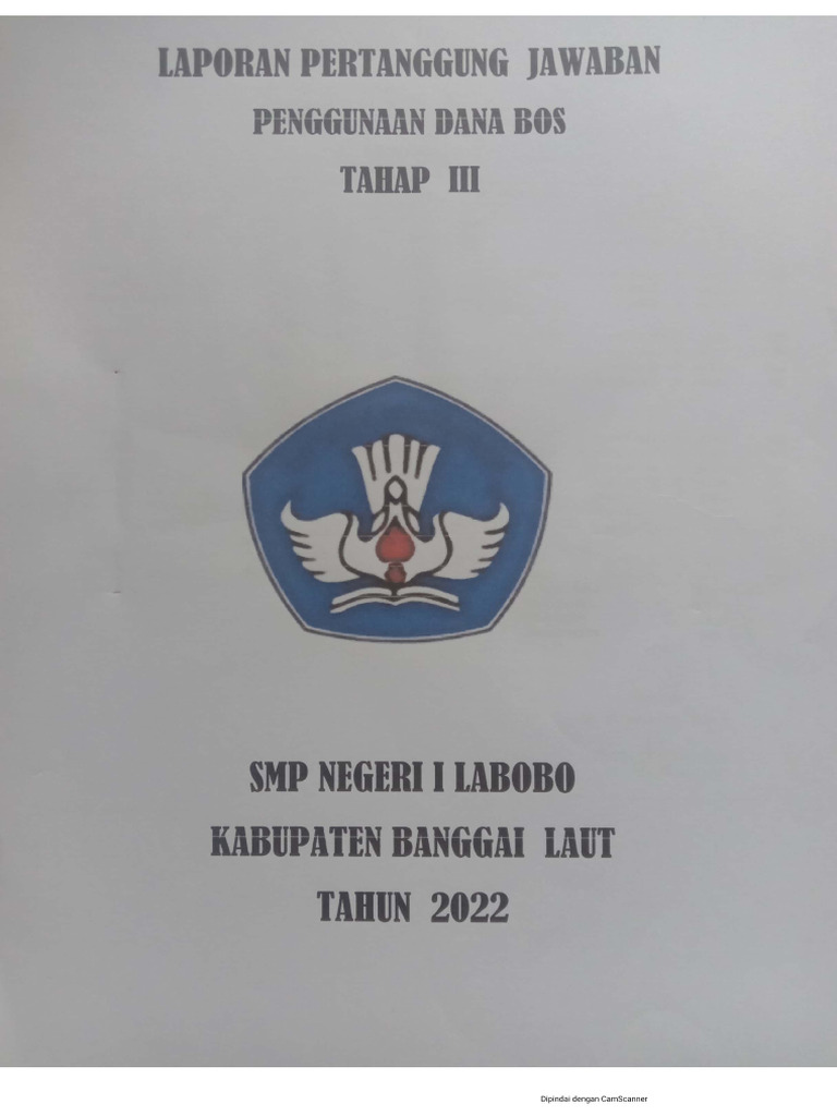 LPJ Dana Bos Tahap III SMP N 1 Labobo | PDF