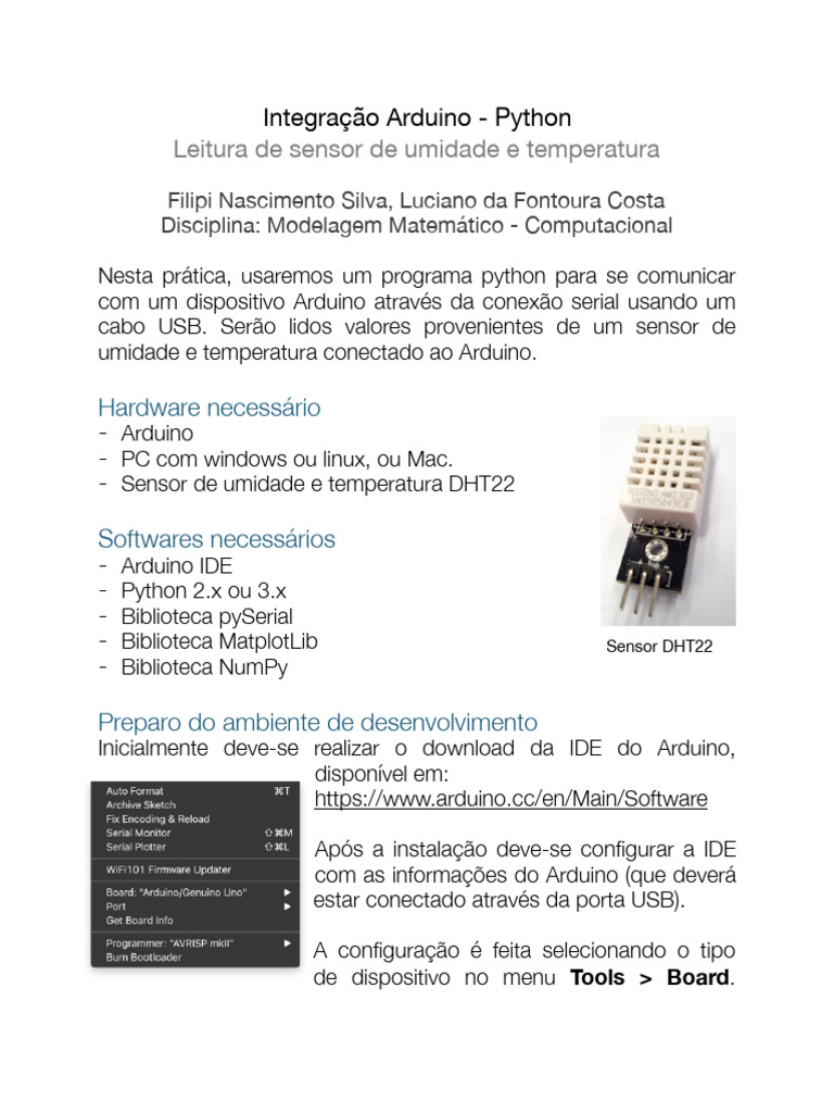 Arduino Python Pdf Arduino Python Linguagem De Programação 