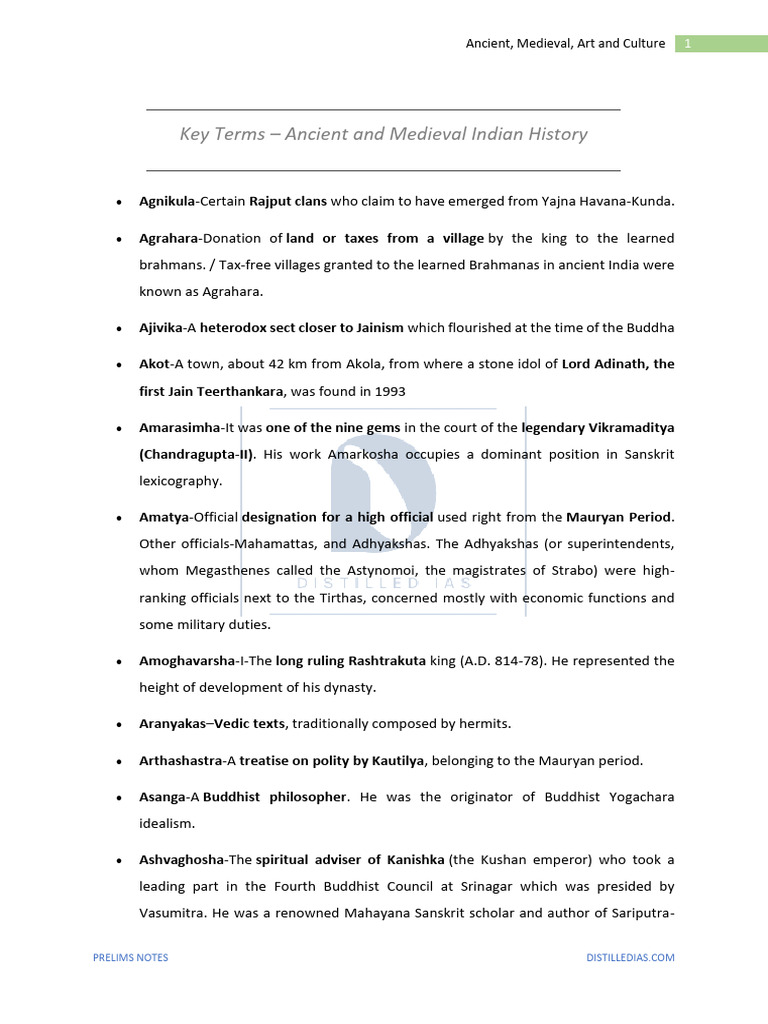 Important Historical Terms | PDF