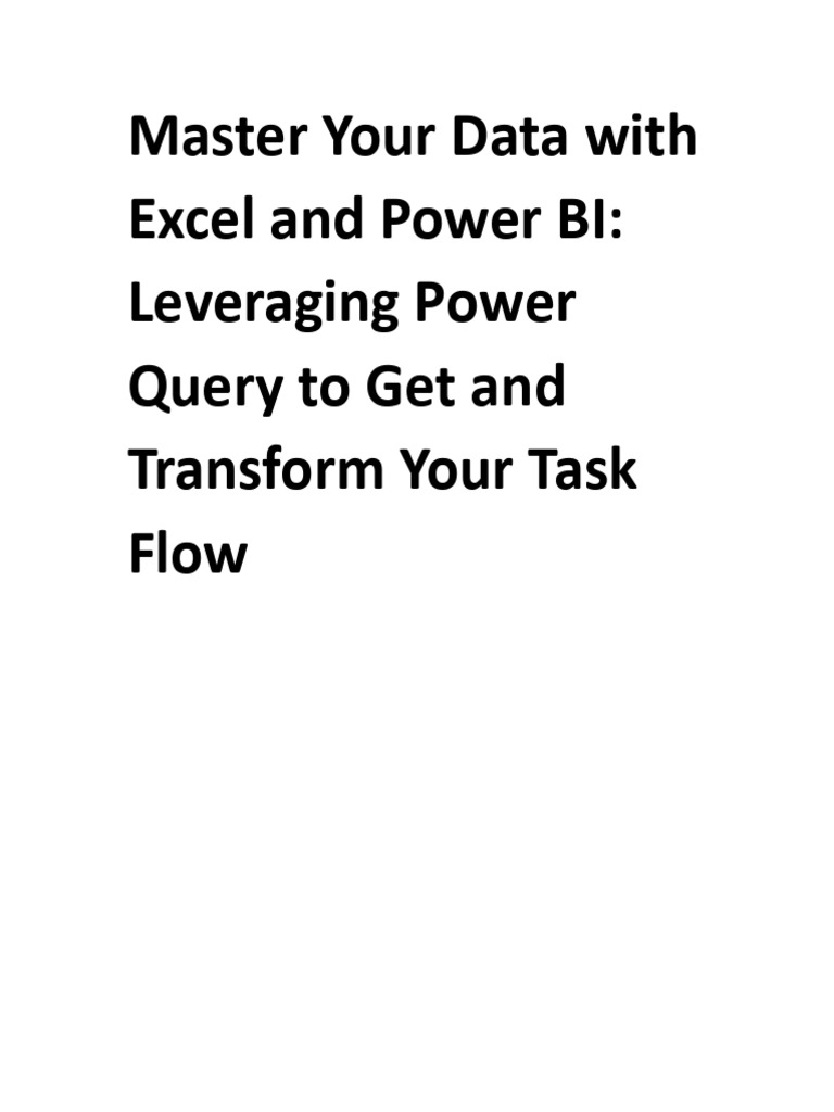 Master Your Data With Excel and PowerBI | PDF | Microsoft Excel | Data