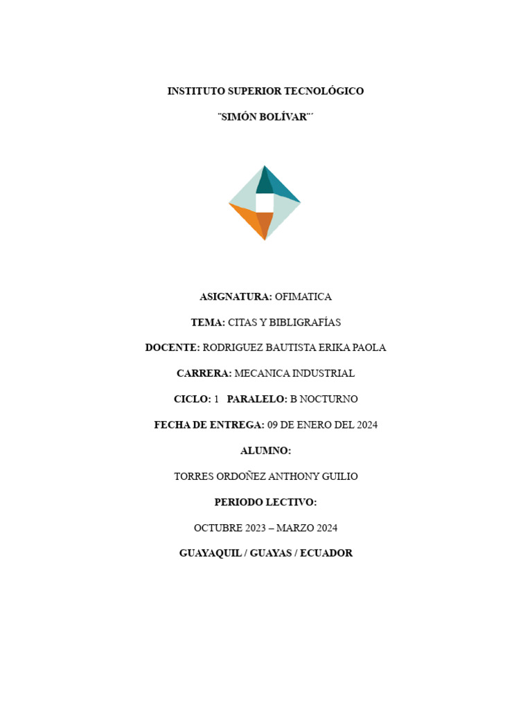 OFI1 (1) Eee | PDF | Bibliografía | Citación