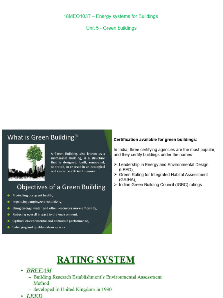 Unit 5 Green Buildings | Download Free PDF | Green Building | Efficient ...