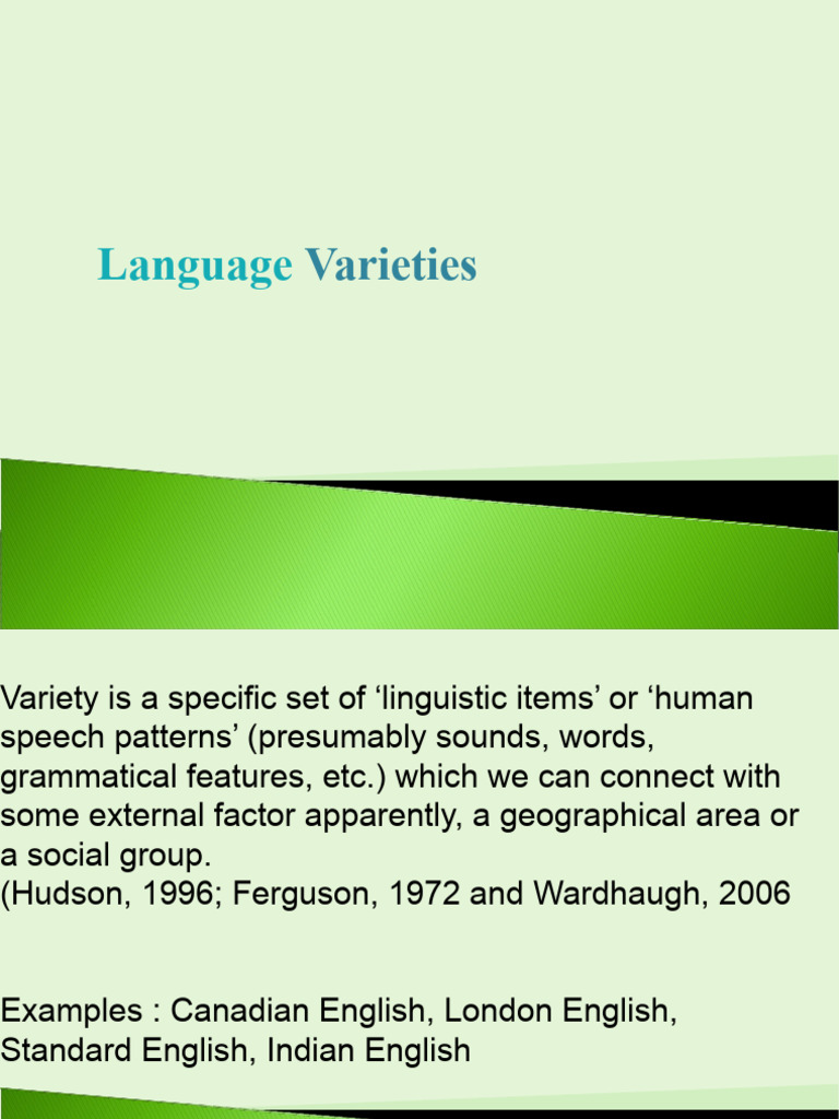 Understanding Language Variations | PDF | Social Science | Language ...