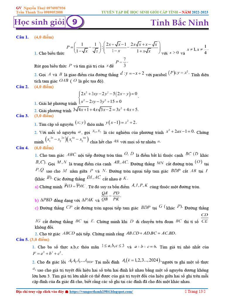 06.hsg9 Bắc Ninh | PDF