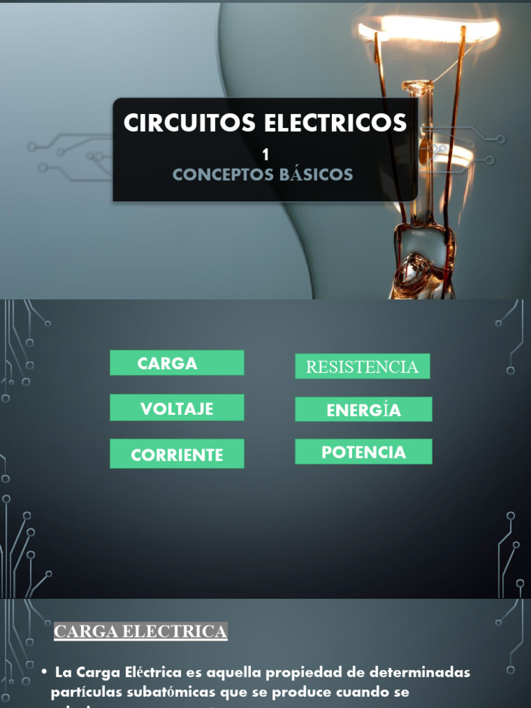 Conceptos Clave de Circuitos Eléctricos | PDF | Electricidad | voltaje
