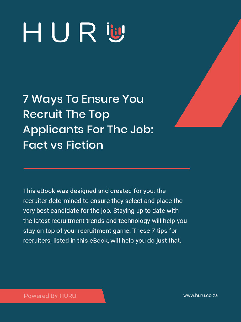 7 Ways To Ensure You Recruit The Top Applicants For The Job Fact Vs ...