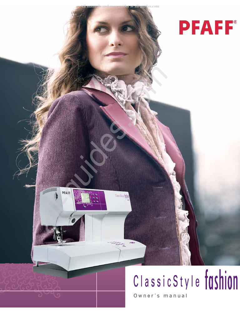 Pfaff Classic Style Fashion Sewing Machine Instruction Manual | PDF ...