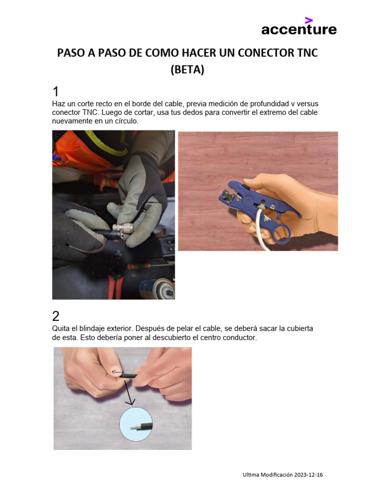 Cómo hacer un conector TNC paso a paso | PDF | Informática