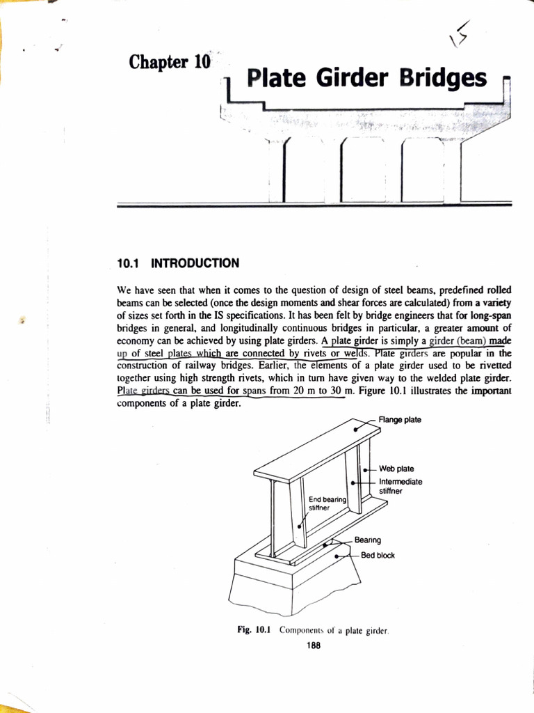 Plate Girder Bridge | PDF | Buckling | Bending
