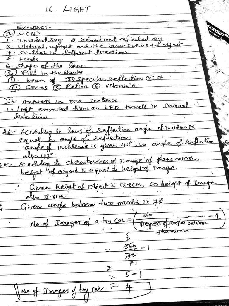 Class 8th Light Notes | PDF
