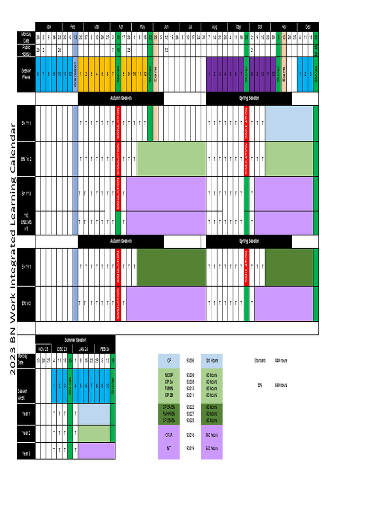 2023 BN WIL Calendar Student | PDF
