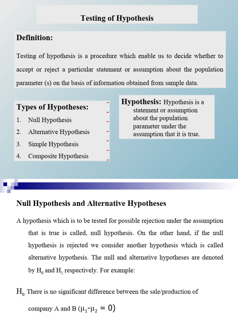 7 Testing of Hypothesis T and F ANOVA | PDF | Statistical Hypothesis ...