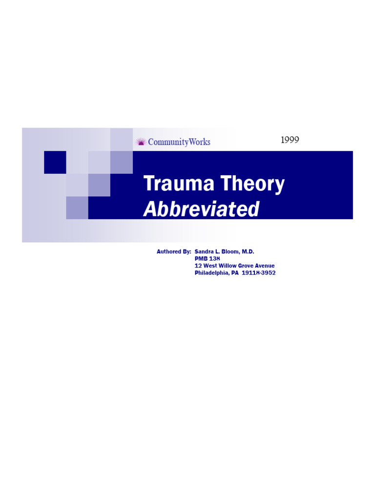 Trauma Theory Abbreviated | PDF