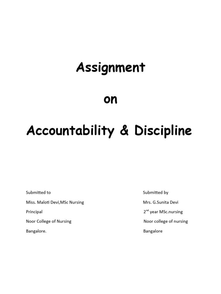Nursing Accountability & Discipline | PDF | Reinforcement | Disciplines