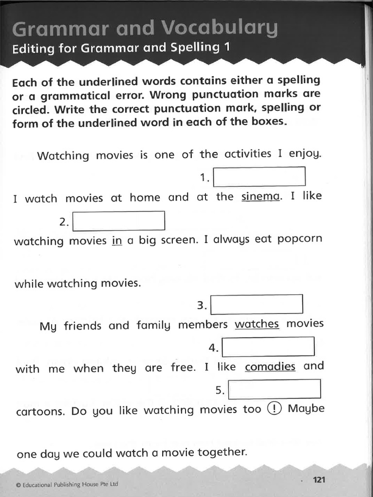 Editing For Grammar and Spelling | PDF