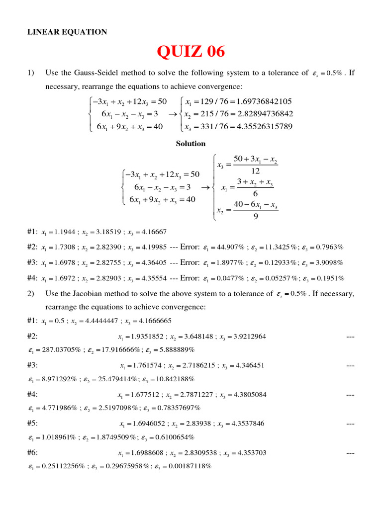Quiz 06 - Questions & Solutions | PDF | Theoretical Computer Science | Calculus