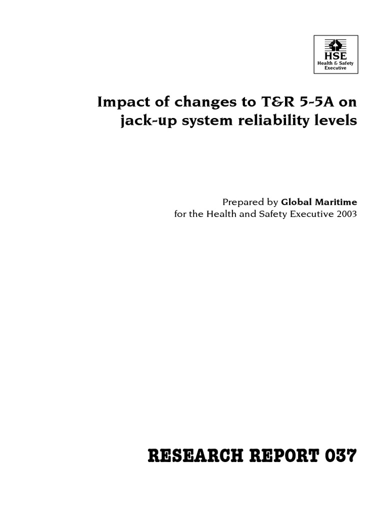 rr037 Jackups | PDF | Reliability Engineering | Risk