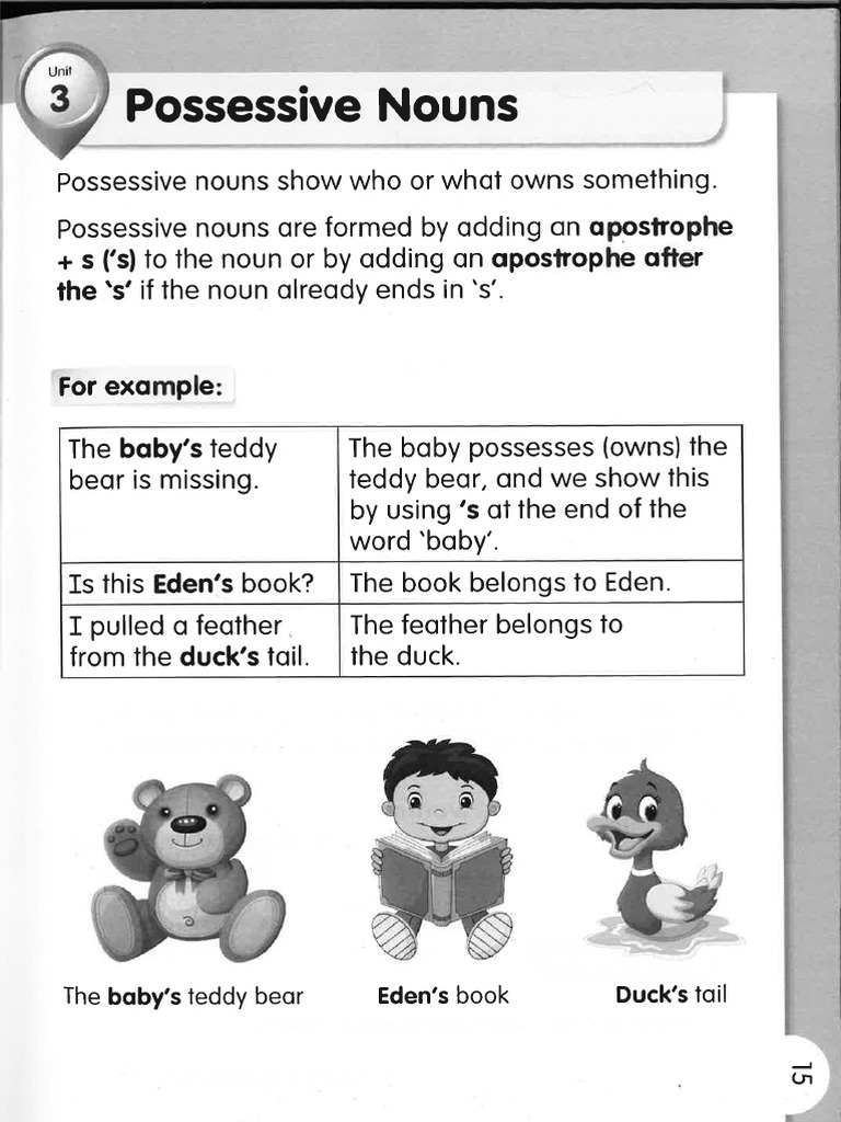 Unit 3 Possessive Nouns | PDF