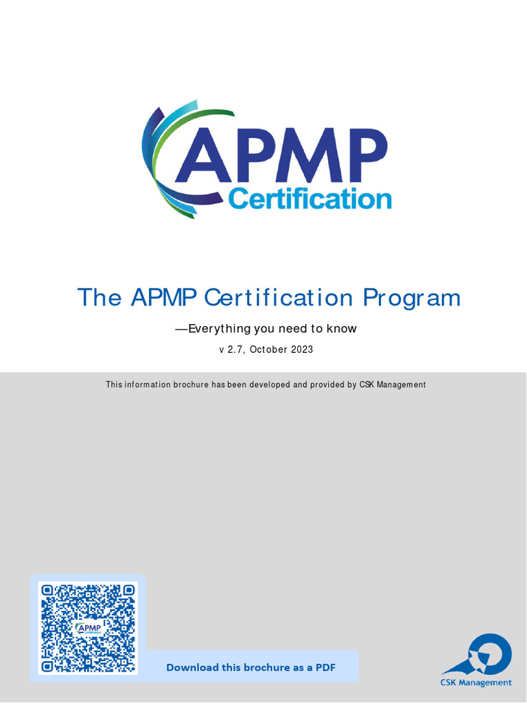APMP Certification Overview EN | PDF | Certification | Recruitment