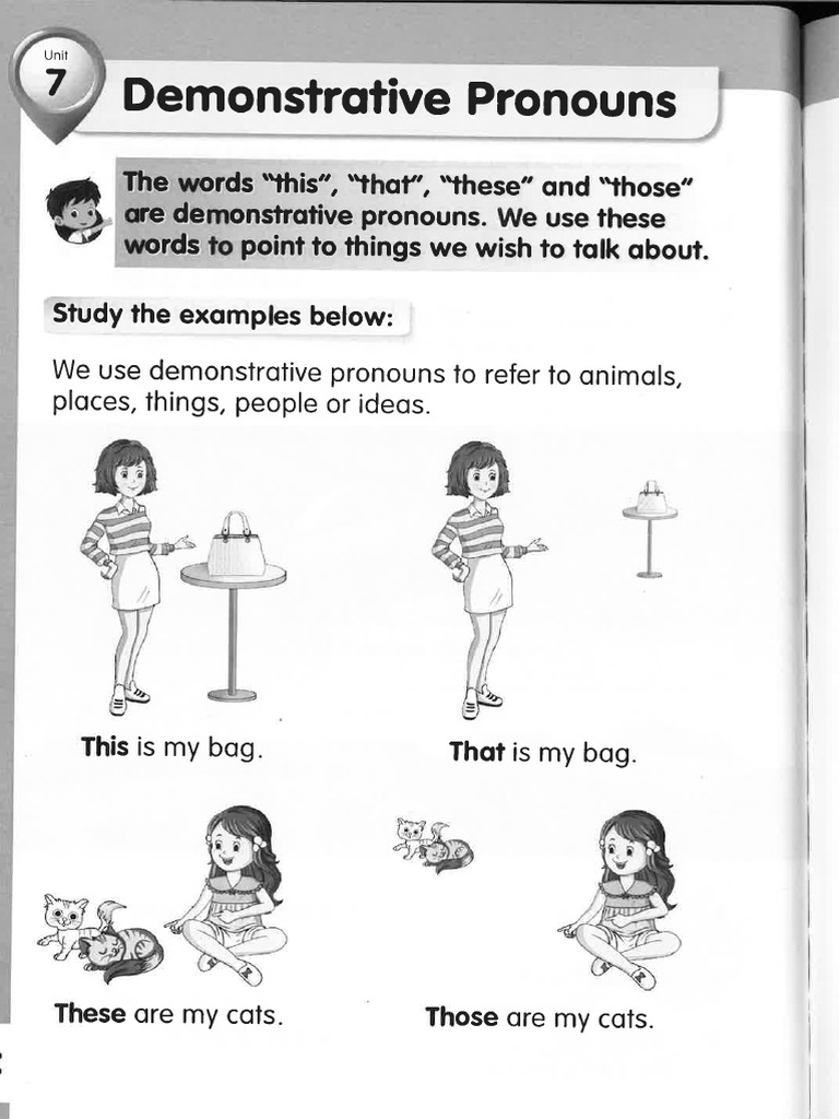 Unit 7 Demonstrative Pronouns | PDF