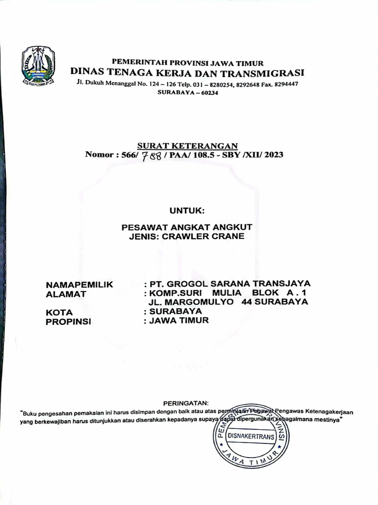 Silo CR 185 Disnaker_2023 | PDF