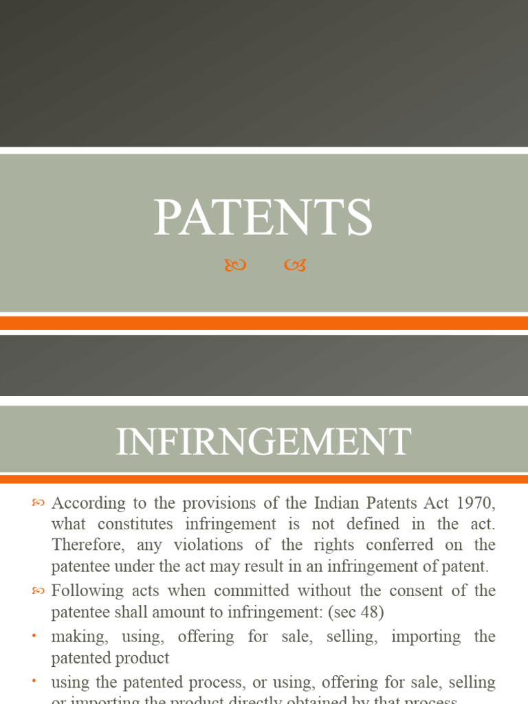 5 Infringment & License | PDF | Patent Infringement | Patent