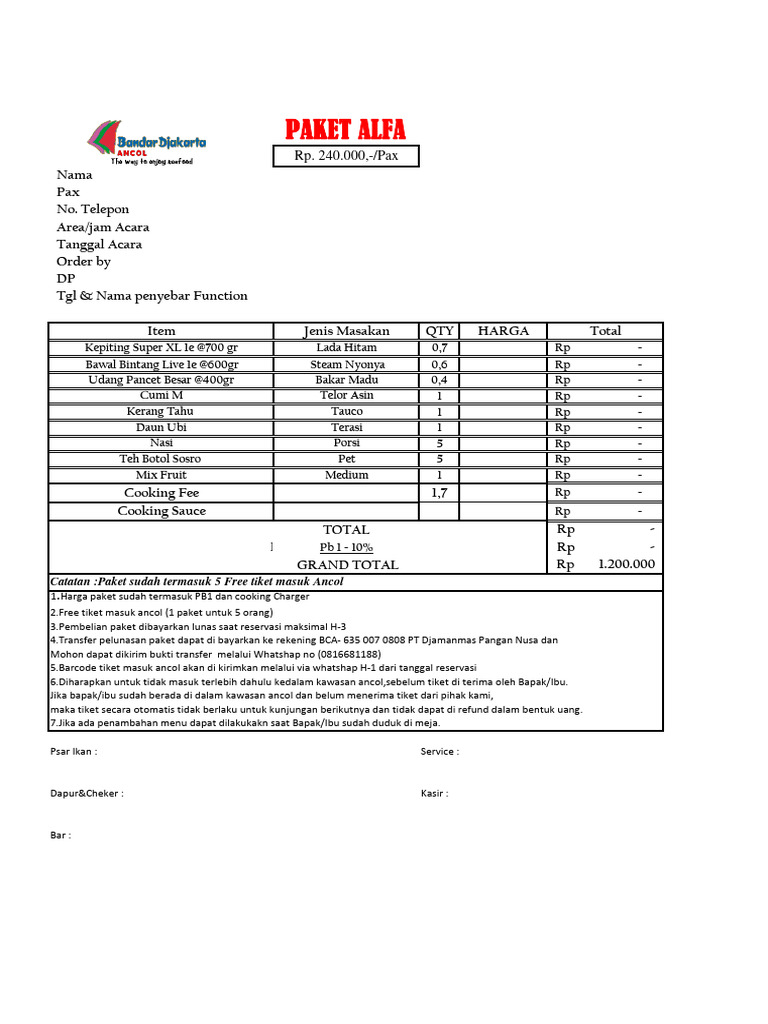 Master Menu Alfa. | PDF