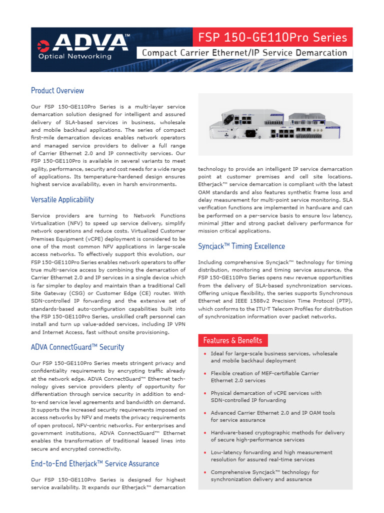 FSP 150 Ge110 Pro Series | PDF | Computer Network | Ethernet