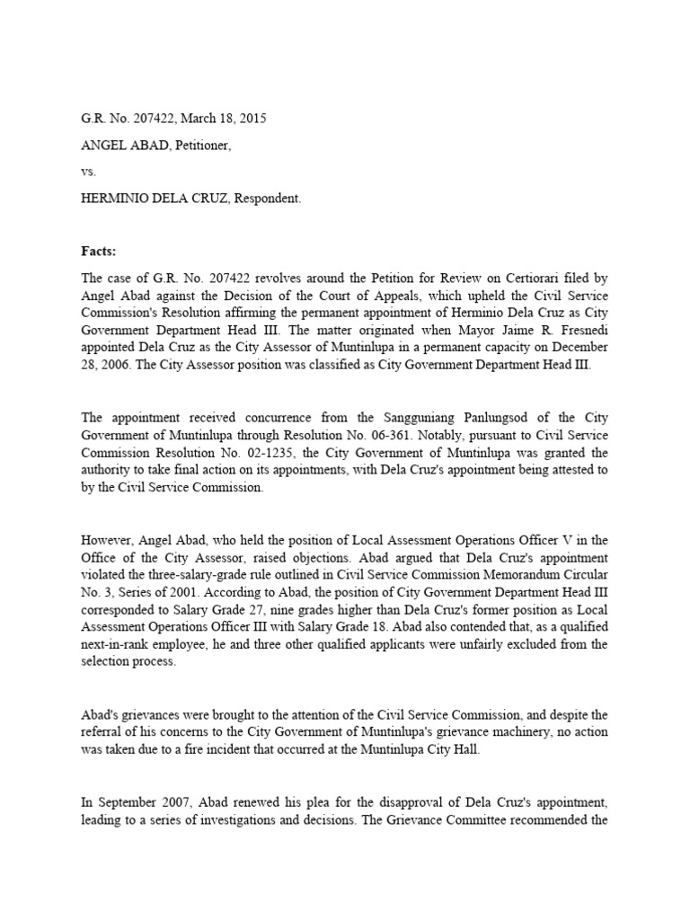 GR No. 207422 Case Digest | PDF | Appeal | Certiorari