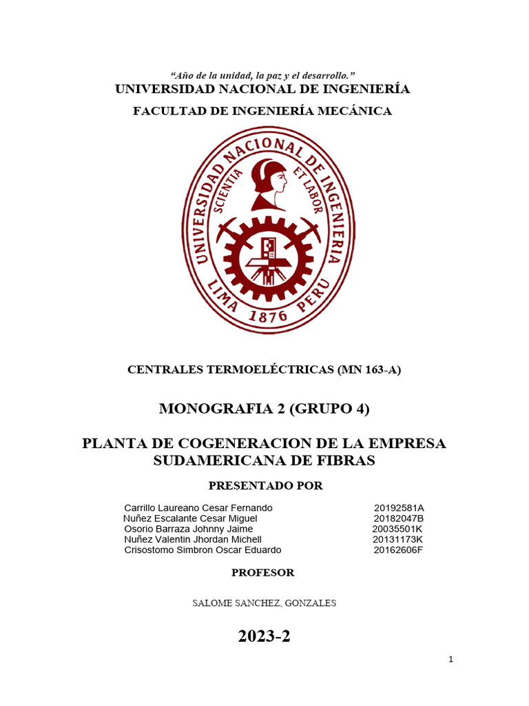 Plancha Final | PDF | Cogeneración | Generación eléctrica