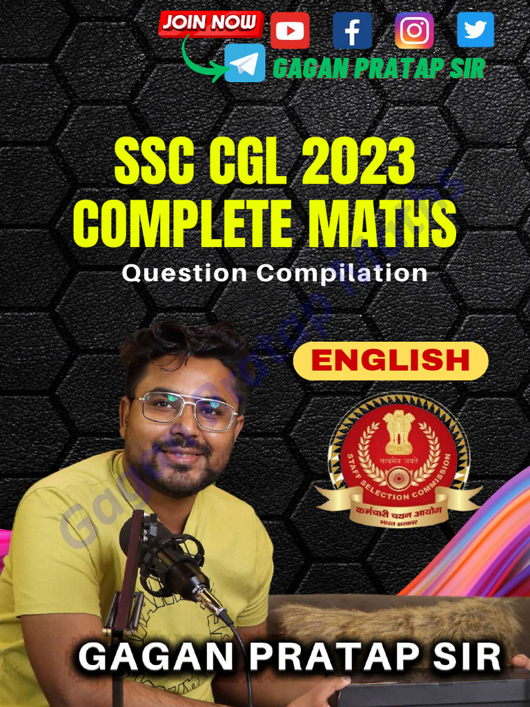 Ssc Cgl 2023 Tier-1 Maths Compilation | PDF | Circle | Elementary ...