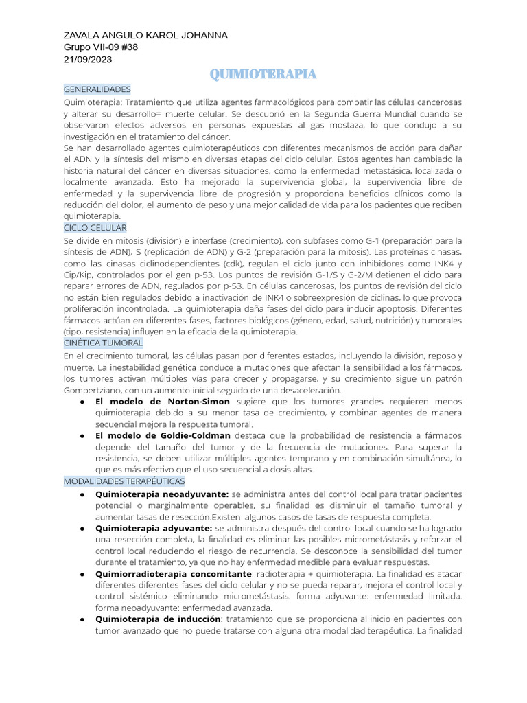 QUIMIOTERAPIA | PDF