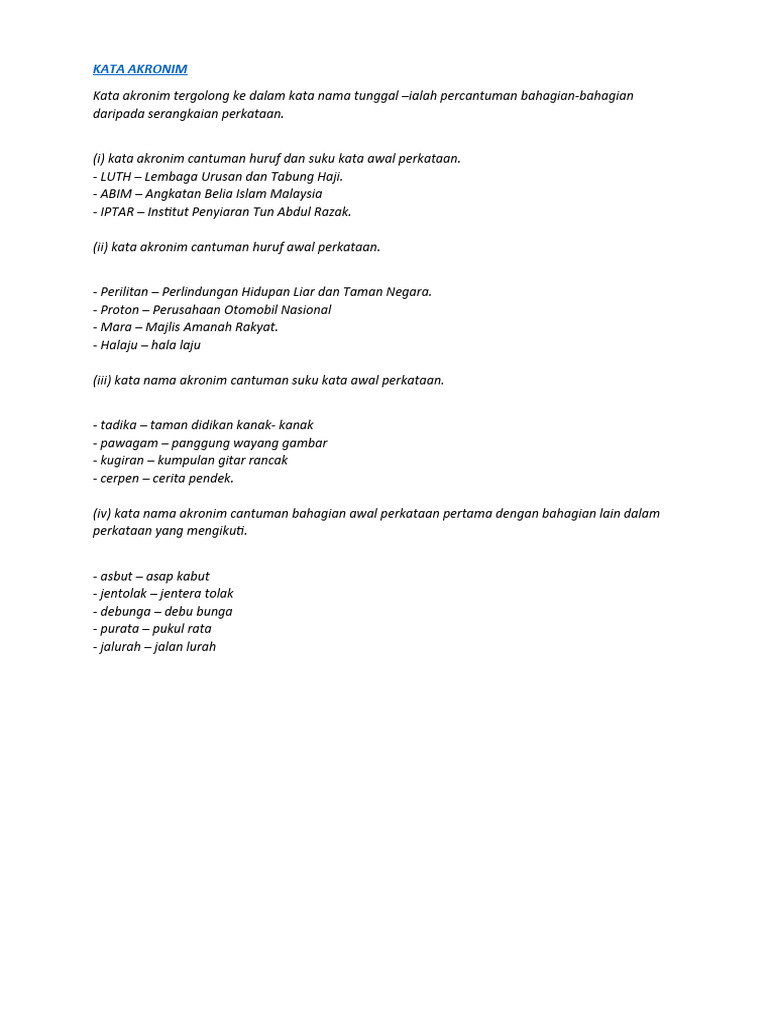 Kata Akronim | PDF
