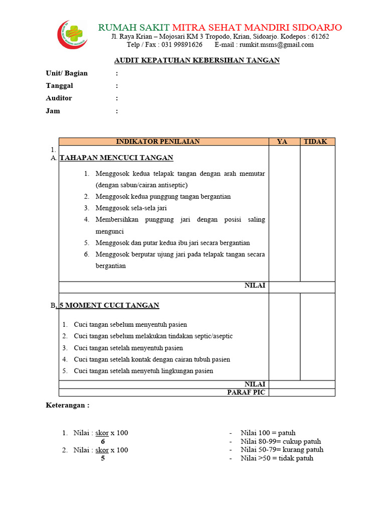 Checklist HH Dan Apd | PDF