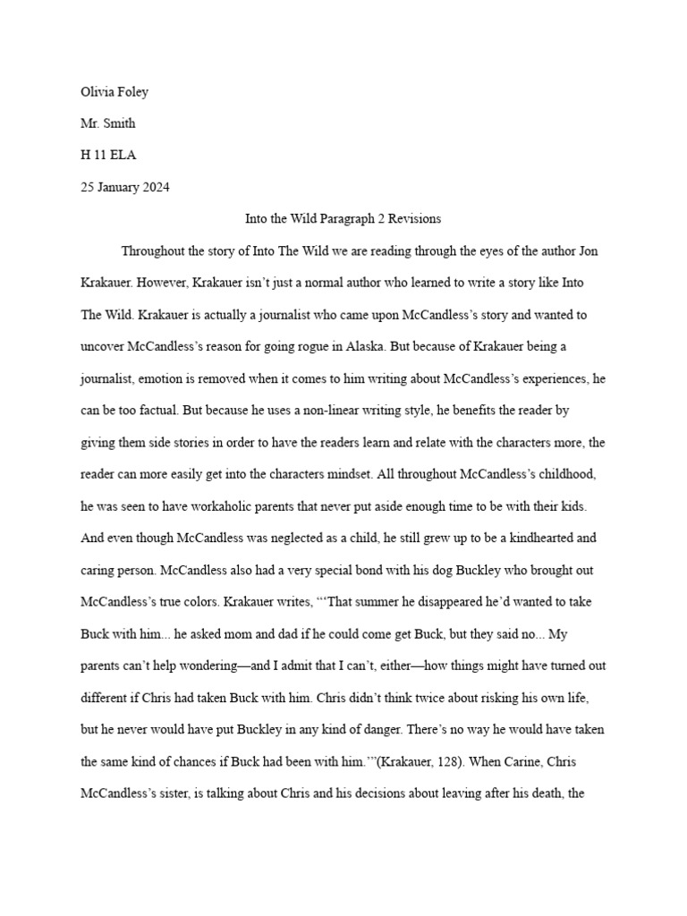 Into The Wild Final Revisions | PDF