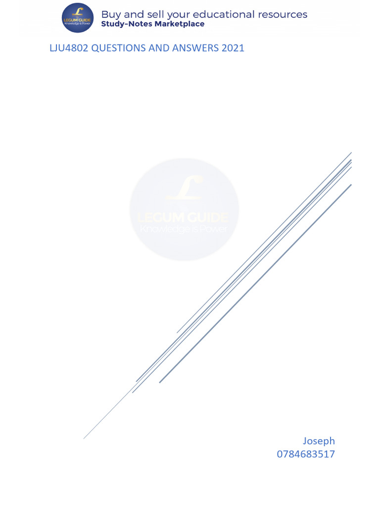 Lju4802 Ethics Study Pack - 3 | PDF | Lawyer | Advocate