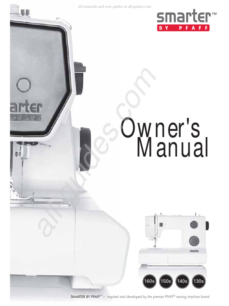 Pfaff Smarter Sewing Machine Instruction Manual | PDF | Sewing Machine ...
