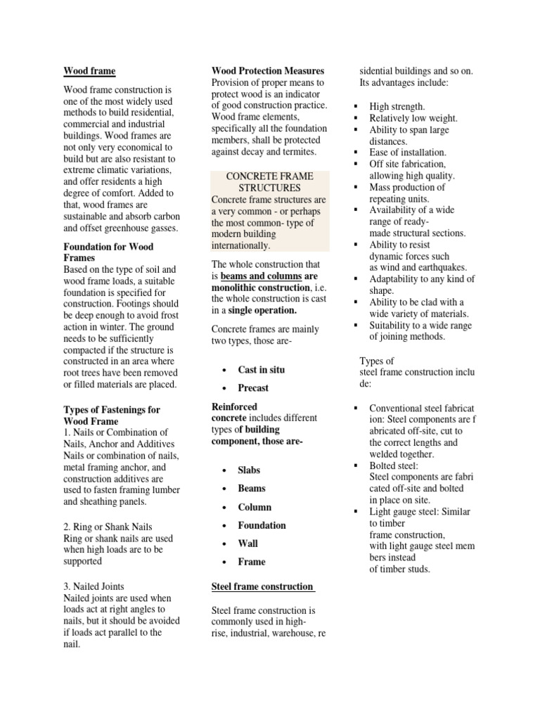3 Frames | PDF | Framing (Construction) | Wood