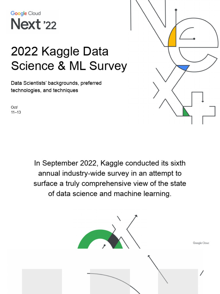 Kaggle State of Machine Learning and Data Science Report 2022 | PDF | Cloud Computing | Data Science