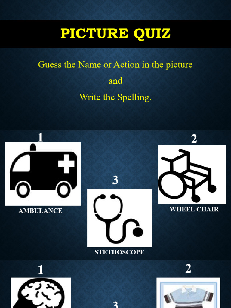 Picture Quiz: Name and Spell Actions | PDF