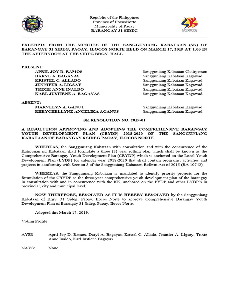 Resolution Sideg | PDF | Philippines | Government