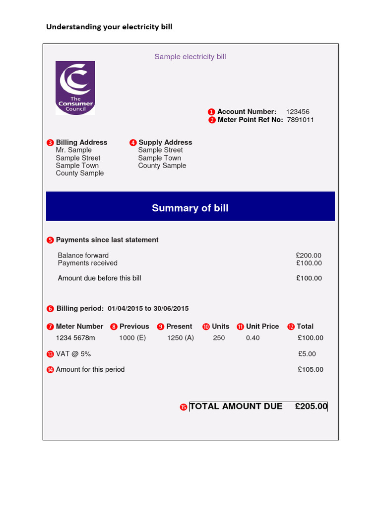 Understanding Your Electricity Bill 2015-1 | PDF | Value Added Tax ...