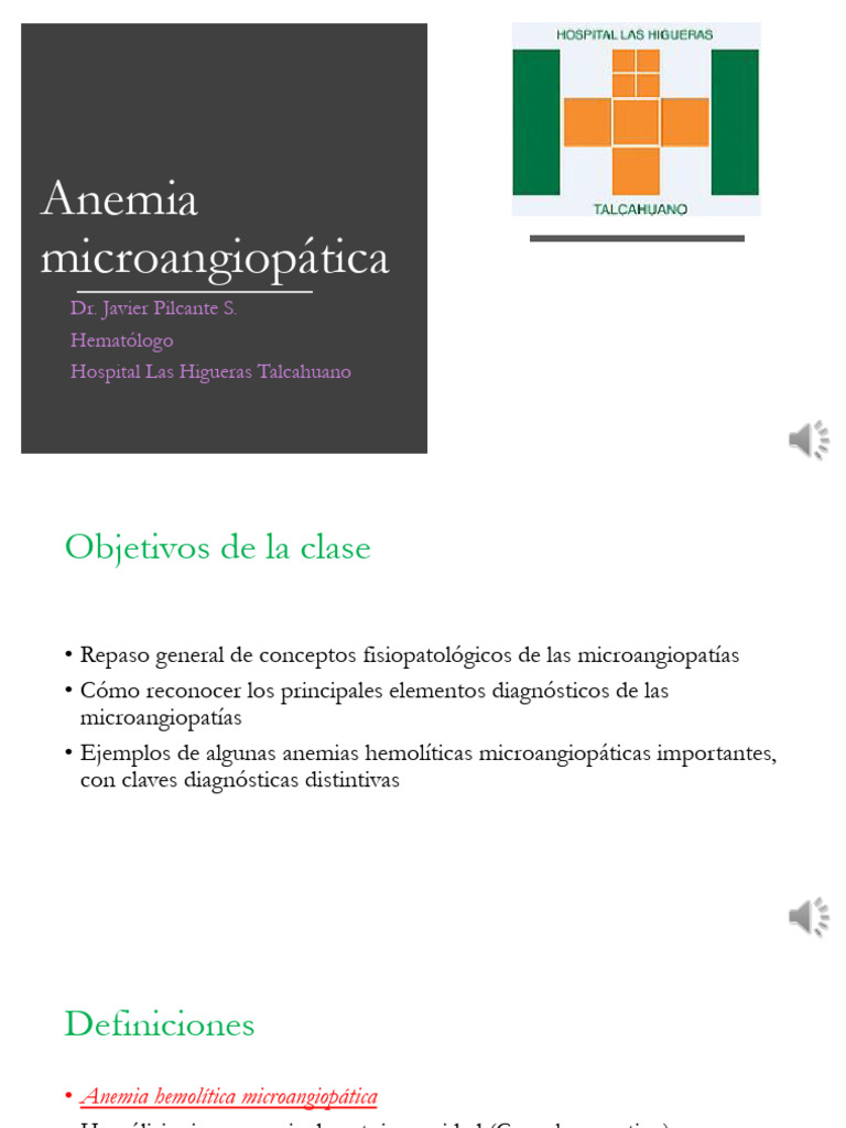Anemia Microangiopática por Dr. Pilcante | PDF