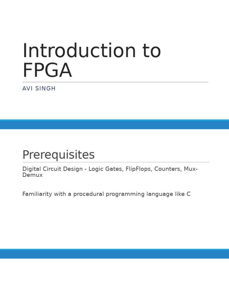 Fpga IITK | PDF | Hardware Description Language | Field Programmable Gate Array