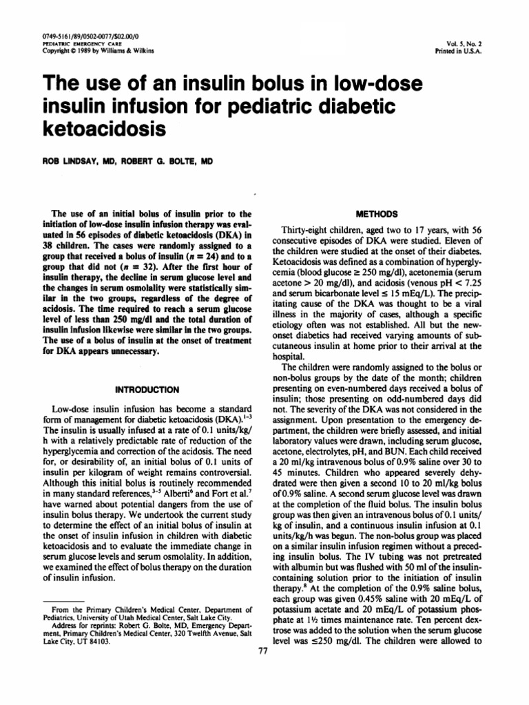 Bolus Dose of Insulin 3 | PDF